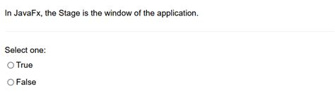 Solved In Javafx The Stage Is The Window Of The