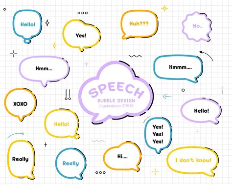 Premium Vector Set Hand Drawn Speech Bubbles Empty Text Box Different Shapes Balloons