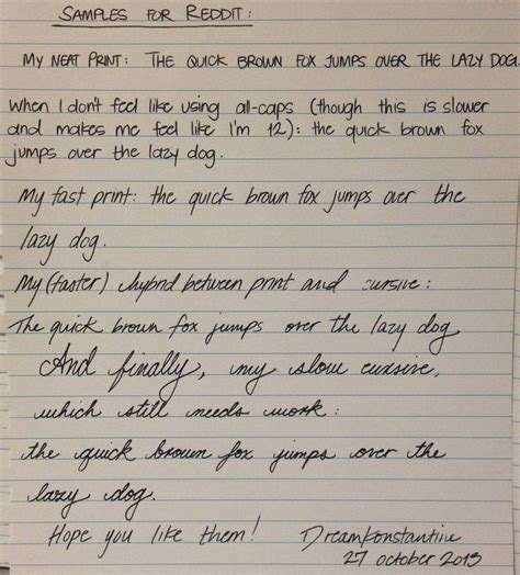 Different Handwriting Styles