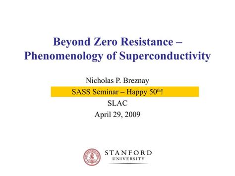 Breznay Superconductivity Lecture Notes And Slides Ppt