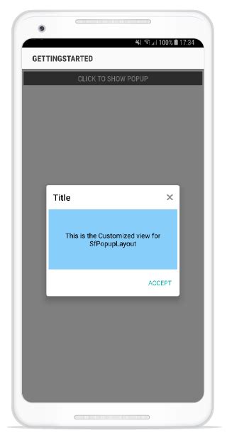 Getting Started Sfpopuplayout Xamarinandroid Syncfusion