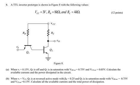 solved a ttl inverter prototype is shown in figure 8 ﻿with