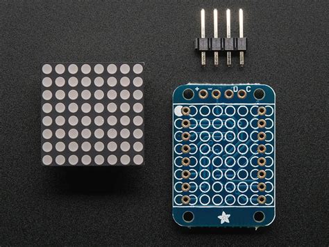 Adafruit Mini X Led Matrix Met I C Backpack Blauw Opencircuit