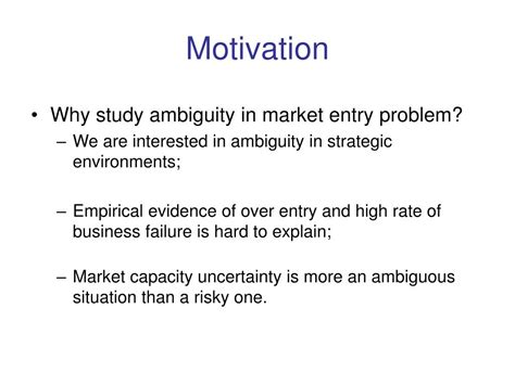 Ppt Ambiguous Information And Market Entry Powerpoint Presentation