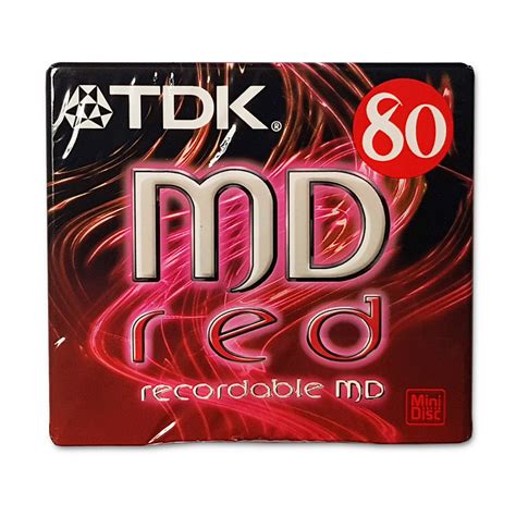 Tdk Minidisc Red 80 Minutes Retro Style Media