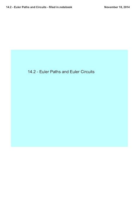 Pdf 142 Euler Paths And Circuits Filled Innotebook142 Euler