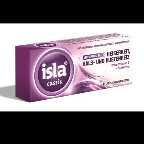 Isla® Cassis Vitamin C Pastillen Bei Husten Heiserkeit And Beanspruchung Der Stimmbänder