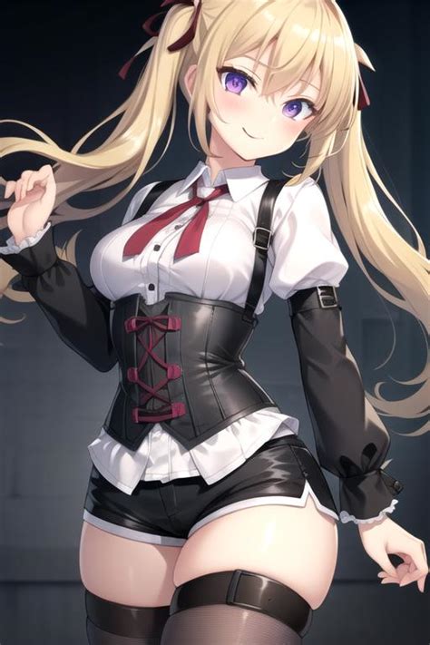 짧은 치마와 흰 셔츠를 입은 여자가 포즈를 취하고 있다 Seaart Ai