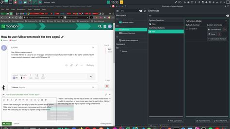 How To Show Two Apps Side By Side On Same Screen Support Manjaro