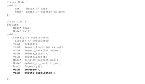 Solved Consider The Following Definitions For A Singly