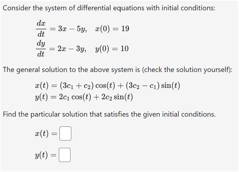 Solved Consider The System Of Differential Equations With Chegg
