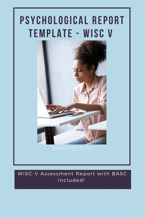 WISC V Report Template For Babe Psychologists Etsy