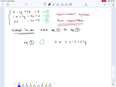 Solvedperforming Row Operations In Exercises Perform The Row