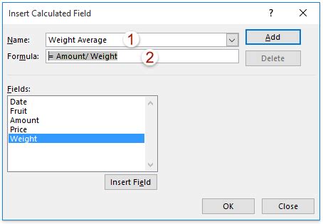 How To Calculate Weighted Average In An Excel Pivot Table