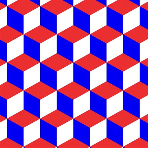 Geometric Cube Optical Illusion With 3d Effect Black And White Colours Abstract Cube Pattern