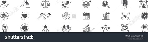 Set Core Values Icons Vector Stock Vector Royalty Free Shutterstock