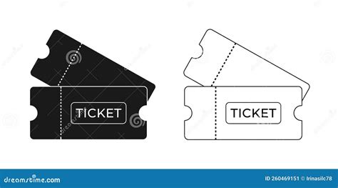Ticket Vector Icons Set Stock Vector Illustration Of Access 260469151