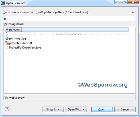 How To Search Java Jsp File In Eclipse Ide Websparrow