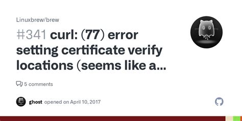 Curl 77 Error Setting Certificate Verify Locations Seems Like A Duplicate · Issue 341