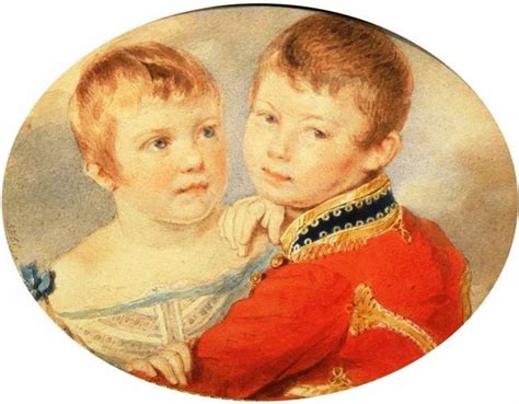 Портрет наследного принца Александра Николаевича и вел кн Марии Николаевны в детстве 1825