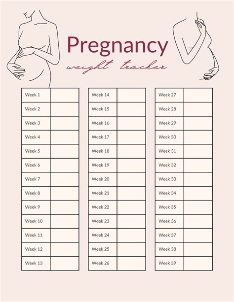 Printable Pregnancy Tracker Hcg Pregnancy Log Pregnancy Line