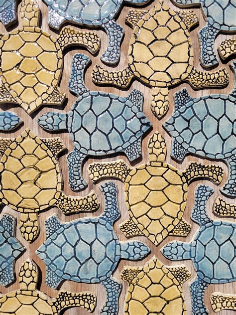Turtle Tessellation Tiles Etsy