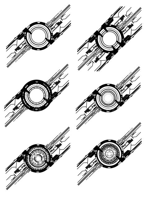 Technology Graphics Black Circuit Board Elements Technology Graphics Black Circuit Board