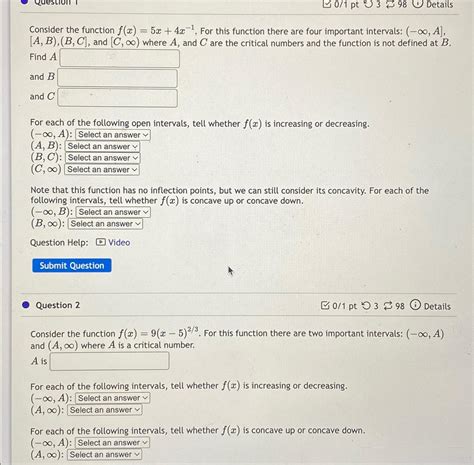 solved consider the function f x 5x 4x 1 ﻿for this