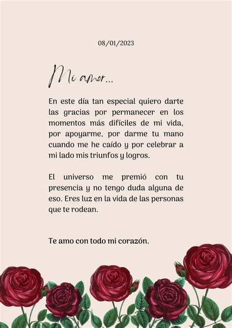 Cartas De Amor Plantillas Con Textos Para Editar Canva