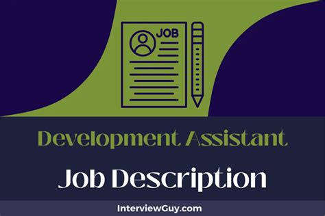 Development Assistant Job Description Updated For 2025