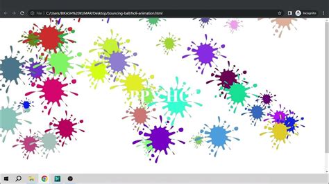 Happy Holi Html Css And Js Animation Holi Wishes B Link Youtube