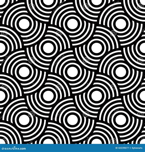 Seamless Geometric Pattern Simple Vector Black And White Stripe Stock Vector Image 42239077