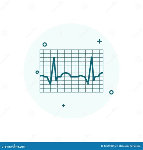Ecg Icon Electrocardiography Vector Illustration Stock Vector Illustration Of Cardiograph