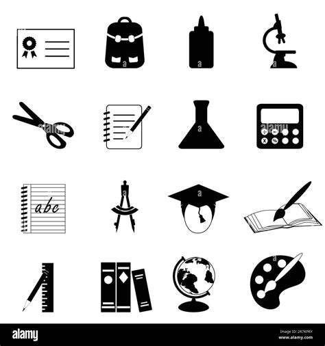 Education And School Icon Set Stock Vector Image And Art Alamy Education And School Icon Set Stock Vector Image And Art Alamy