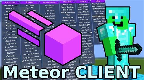 The Best Free Hacked Clients For Minecraft Java Edition Meteor Client