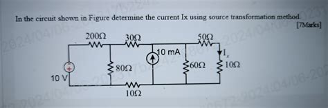 Solved In The Circuit Shown In Figure Determine The Current Chegg