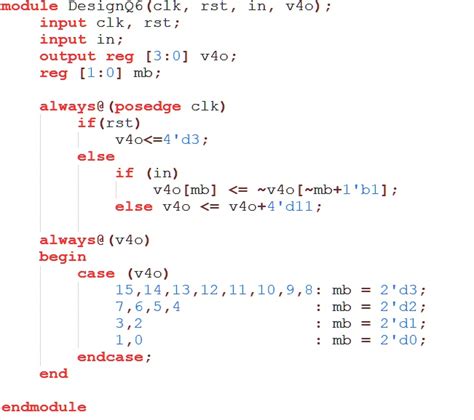 Solved The Following Verilog Code Describes A Digital Logic Design