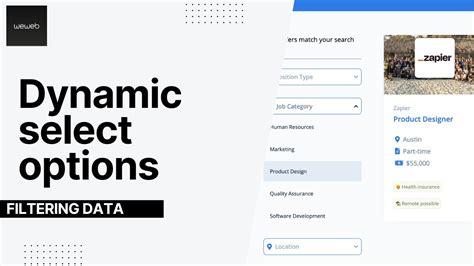 Add Dynamic Options To Filter A Collection Using The Select Element