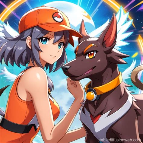 Misty From Pokemon Petting A Houndoom Prompts Stable Diffusion Online