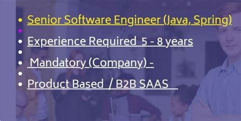 Hiring Senior Software Engineer Java Spring Call For Referral