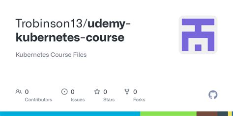 Github Trobinson13udemy Kubernetes Course Kubernetes Course Files