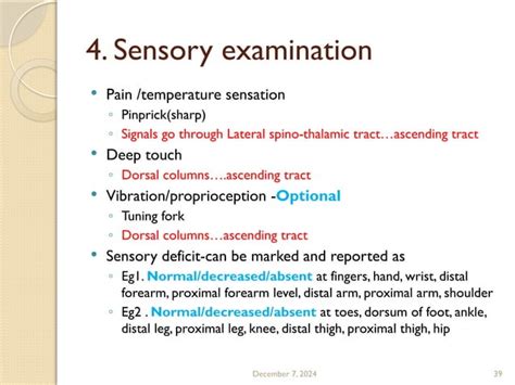 Central Nervous System Physical Examination Pptx