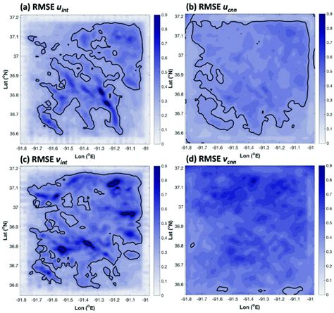 The Grid 4 Spatial Distribution Of Rmse For A Interpolated U Domain