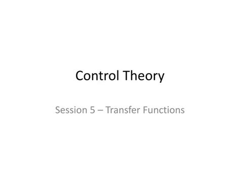 PPT Control Theory PowerPoint Presentation Free Download ID 2669287