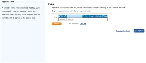 solved a turntable with a rotational inertia 0 281kg middot