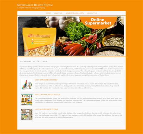 Supermarket Billing System Project Using Java JSP And MySQL