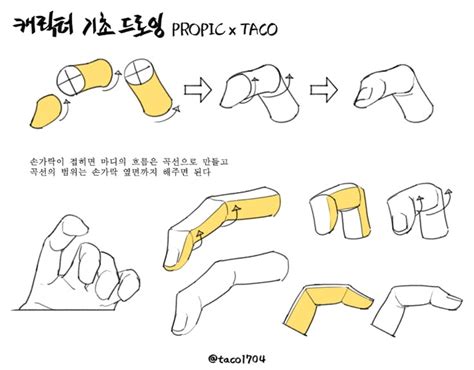 타코작가 On X 드로잉 강좌 손 그리는 법 그리기 튜토리얼