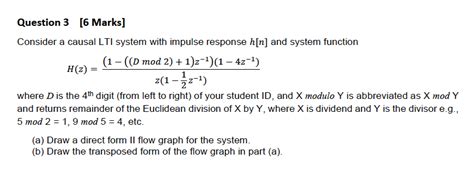 Solved Consider A Causal LTI System With Impulse Response Chegg Com