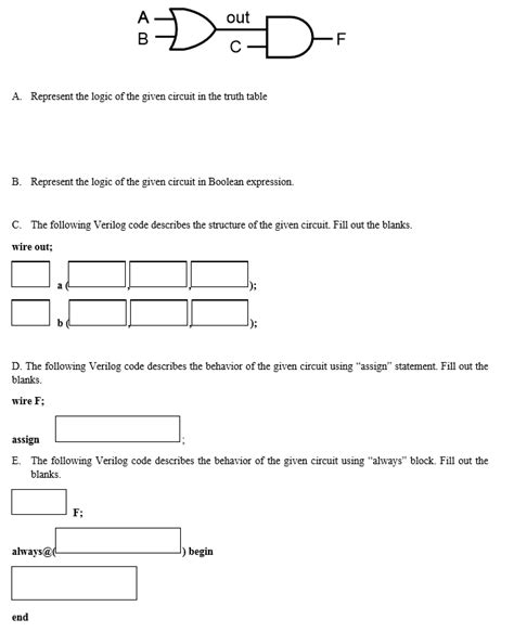 Solved A Represent The Logic Of The Given Circuit In The Chegg