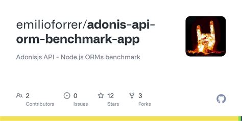 GitHub Emilioforrer Adonis Api Orm Benchmark App Adonisjs API Node